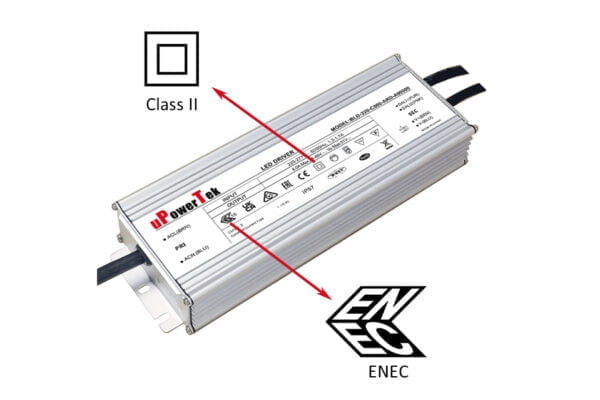 uPowerTek 30-400W Class II LED Driver ENEC Certified - uPowerTek
